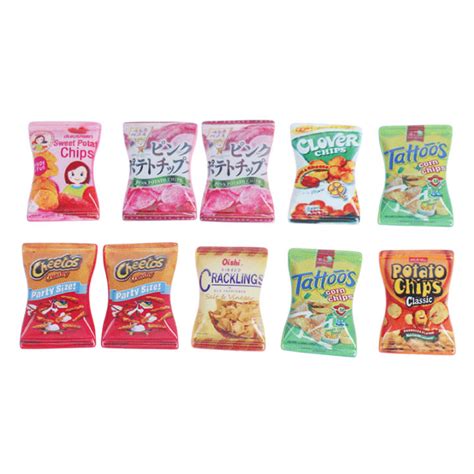 10pcs Mini Simulation Potato Chips Mini Candies Miniature Dollhouse