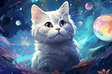 8000 Anime Cute Galaxy Cat Pictures
