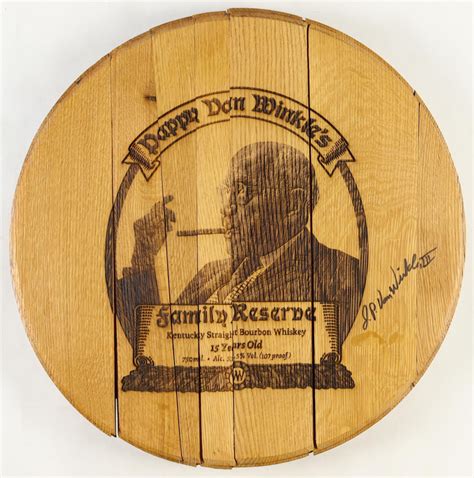 Julian P Van Winkle Iii Signed Le Pappy Van Winkle Bourbon Barrel Head Beckett Pristine Auction