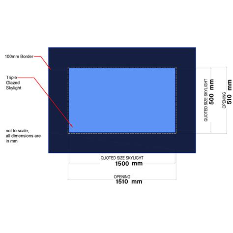 500 X 1500 Mm Ld Frameless Triple Glazed Pitched Roof Skylight