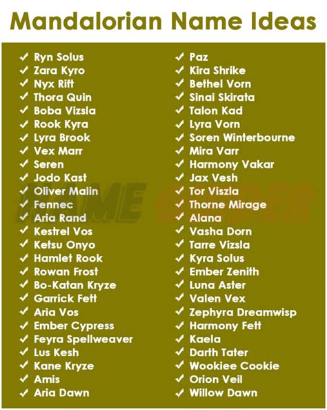 575 Mandalorian Name Ideas And Suggestions Name Guider
