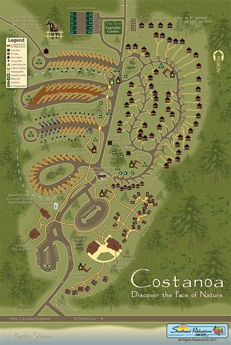 Campground Site Map Of Santa Cruz North Costanoa Koa Campground Map