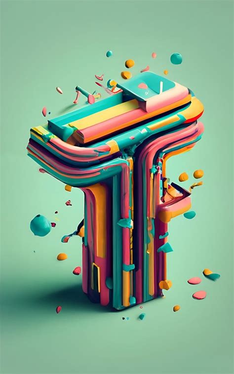 3d Letter T Typography Design 3d Font T 3d Letter T Design Logo Design