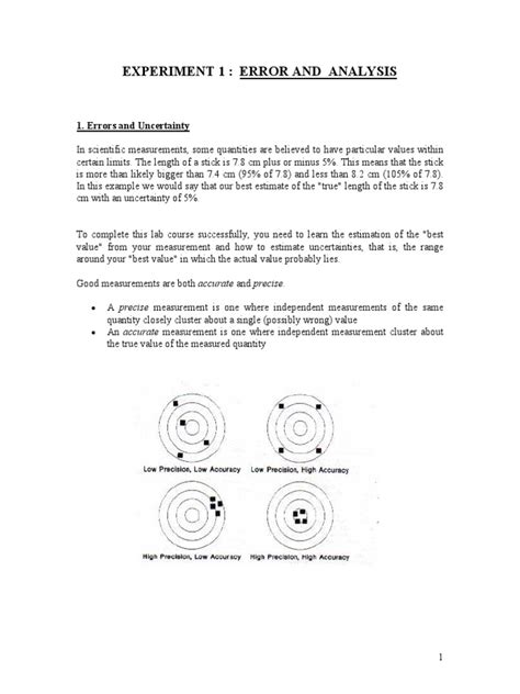 Lecture Note On Significant Figure Errors And Graphing Pdf Download Free Pdf Significant