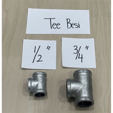 Jual Harga 1buah Tee Besi Galvanis 1 2” Inci Tee Vlock Galvaniz 0 5” Inchi Reducer Tees Besi 1