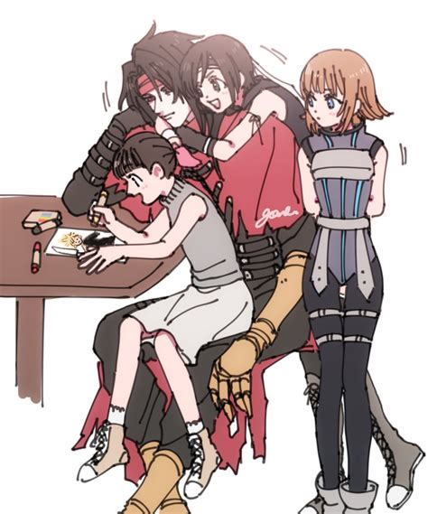 Cloud Strife Yuffie Kisaragi Vincent Valentine Marlene Wallace And