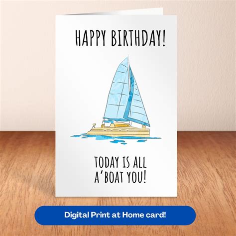 Sailor Birthday Geburtstagskarte Segelboot Liebhaber Karte Segeln