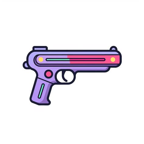 Gun Blaster Icon Scifi Weapon Logo Illustration Art Premium Ai