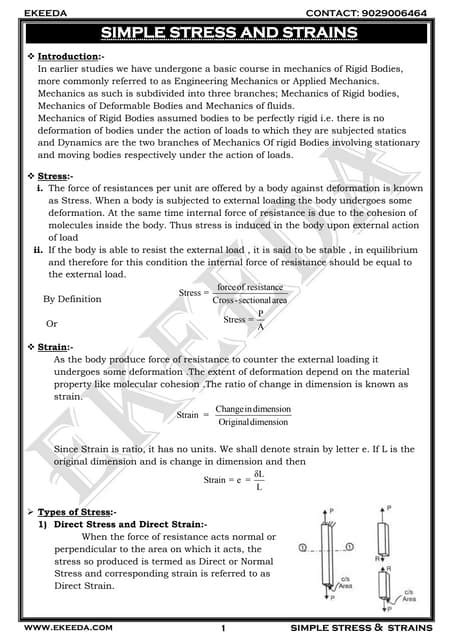 Stress And Strain Pptx