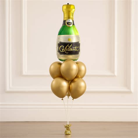 Celebrate Bottle Foil Balloon Helium Filled Quality One Up Party Canada