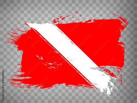 Diver Down Flag Brush Stroke Background Scuba Flag Flag Diver Down On