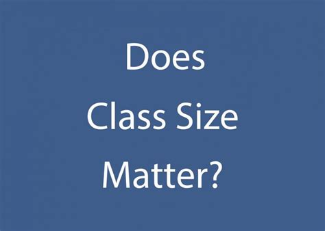 Does Class Size Matter Cen10 News