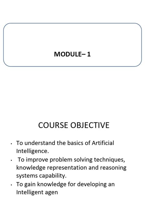 swe4010 artificial intelligence module1 full pdf