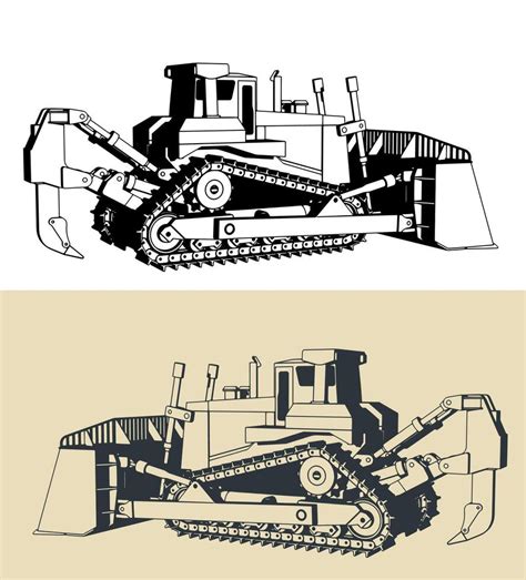 Heavy Duty Crawler Dozer Illustrations 44236916 Vector Art At Vecteezy
