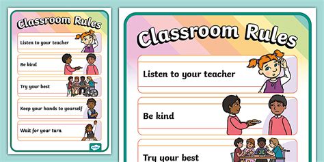 Class Rules Display Poster Teacher Made Twinkl
