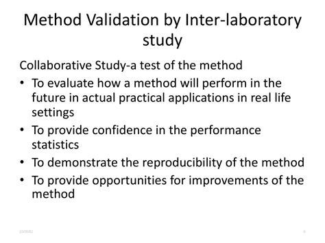 Multi Laboratory Method Validation Ppt Download