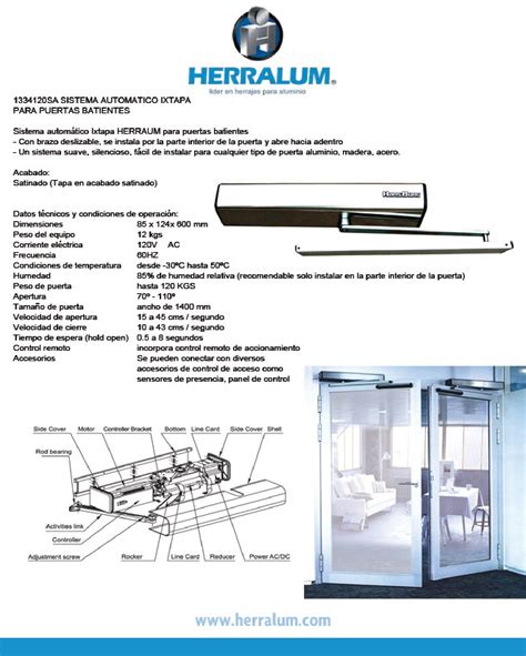 Ficha TÉcnica Sistema Abatible Automatico Herralum Herrashop