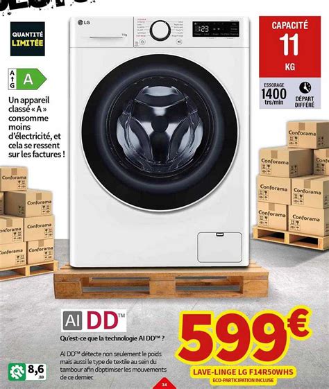 Promo Lave Linge Lg F R Whs Chez Conforama Icatalogue Fr