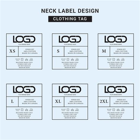 Premium Vector Neck Label Template For Clothing Brand Vector Eps