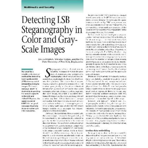 خرید و قیمت دانلود کتاب Detecting Lsb Steganography In Color And Gray Scale Images ترب