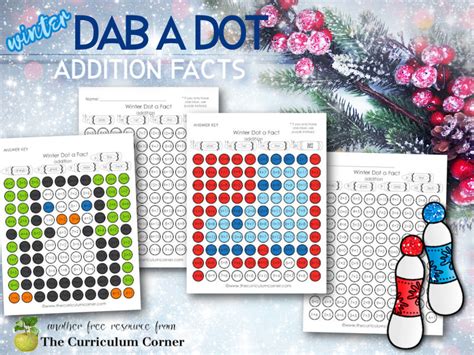 Winter Dab A Dot Addition The Curriculum Corner 123