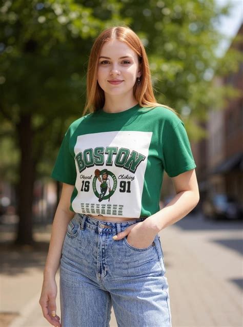 Boston Celtics Shamrock Vintage 1991 Tee Basketball Team Shirt Etsy