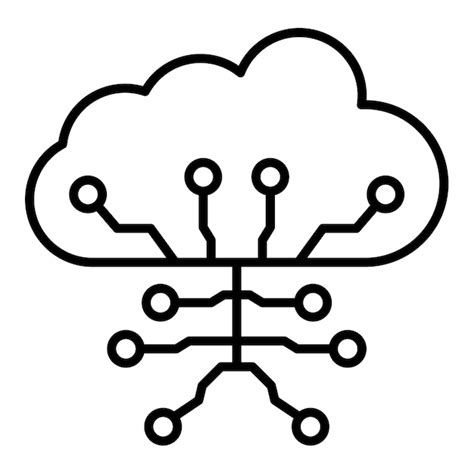 Cloud Computing Icon Premium Vector