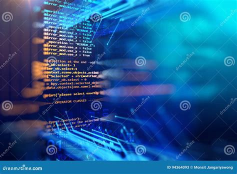 Programming Code Abstract Technology Background Stock Illustration