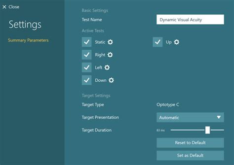 Visualeyes™ Dynamic Visual Acuity Dva Interacoustics