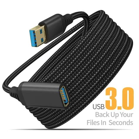 Durable High Speed Nylon Braided Usb 30 Male To Female Data Extension