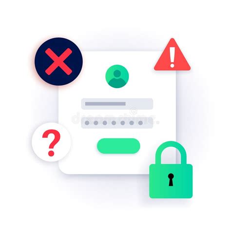 Wrong Password Concept Stock Vector Illustration Of Computer 251553608