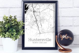 Huntersville North Carolina City Map Graphic By Svgexpress · Creative