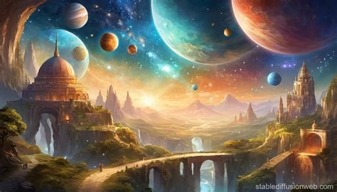 Starry Space Map With A Coliseum Stable Diffusion Online