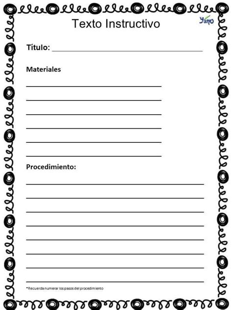 Pin De Miriam En Pract Del Lenguaje Tipos De Texto Texto Instructivo Para Niños Lectura Y