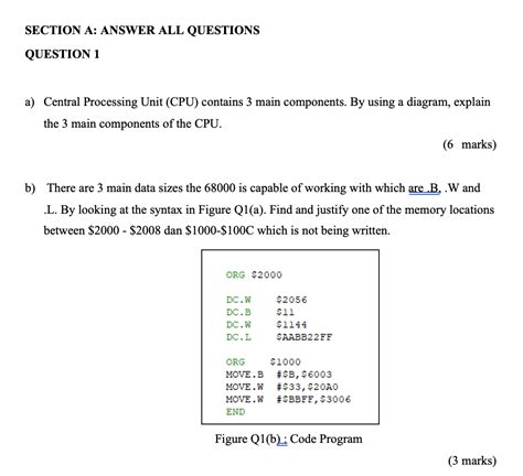 Solved SECTION A ANSWER ALL QUESTIONS QUESTION A Central Chegg