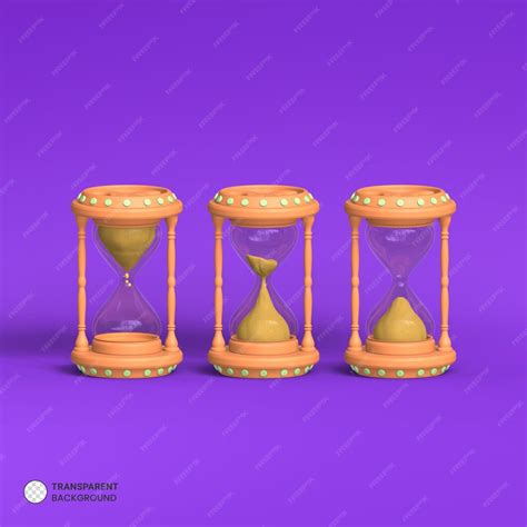 Free Psd Hourglass Sand Clock Isolated Icon 3d Render Illustration