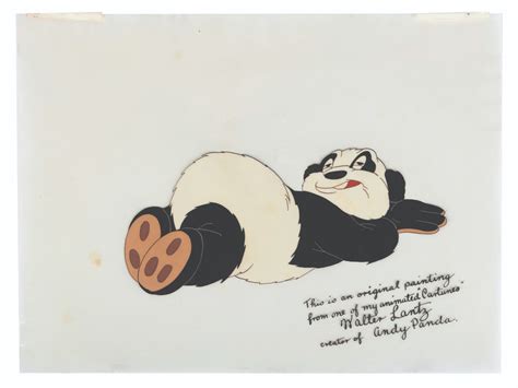 An Andy Panda Original Production Cel Of Papa Panda