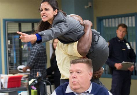 Download Amy Santiago From Brooklyn Nine Nine Looking Angry Wallpaper