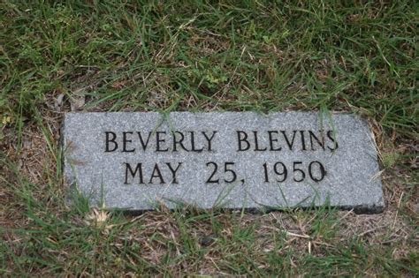 Beverly Blevins 1950 1950 Find A Grave Memorial
