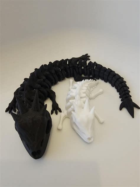 3d Printed Articulated Bone Dragons Etsy