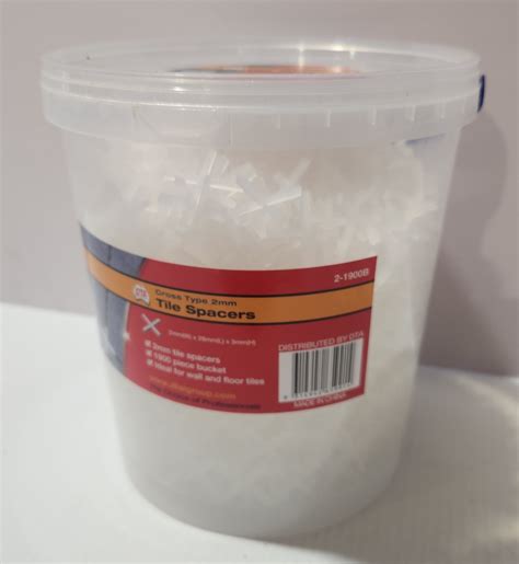 Dta 2mm Tile X Spacer 1900pce Bucket 2 1900b Tilekraft Tiling