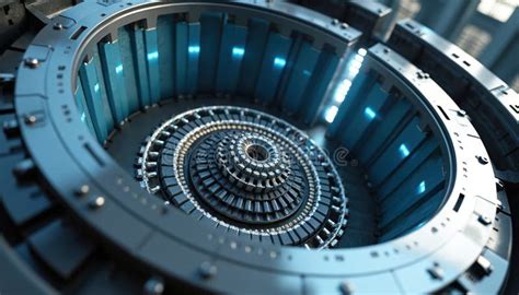 Close Up Illustration Of Nuclear Reactor Core Atomic Power Generation