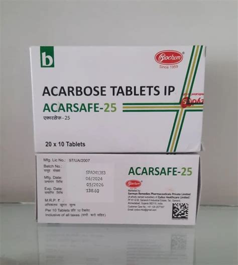 Acarbose Tablets 25 Mg At ₹ 2000 Box Glucobay Tablet In Ahmedabad Id 2855389409533