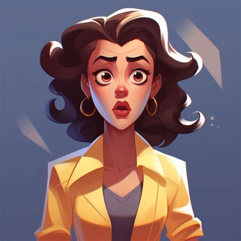 Premium Ai Image Cartoon Of A Woman With A Surprised Look On Her Face