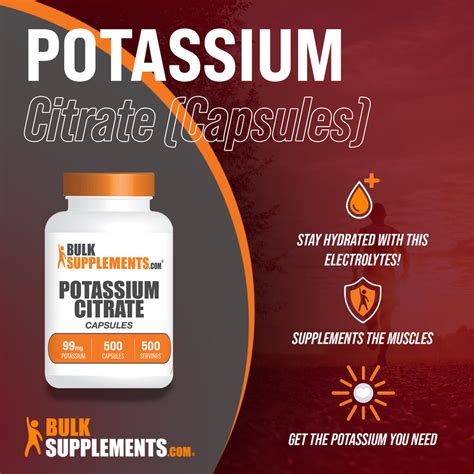 Potassium Citrate Capsules Improve Muscle Performance And Health
