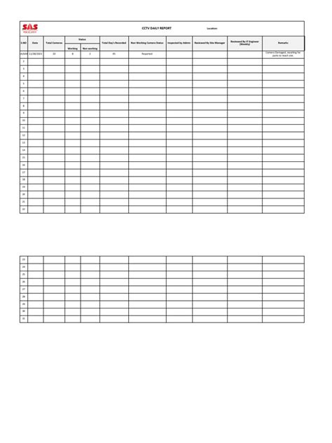 Daily Cctv Report Pdf
