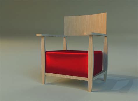 Armchear Red 3d Model Cgtrader