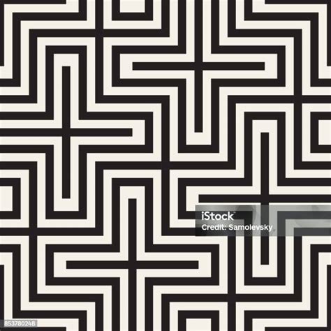 벡터 완벽 한 흑인과 백인 라인 패턴 추상적인 배경 크로스 장식 기와 기하학적 모양 0명에 대한 스톡 벡터 아트 및 기타 이미지