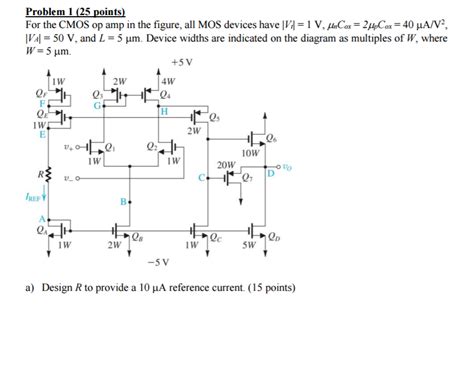 Solved For The CMOS Op In The Figure All MOS Devices Chegg Com