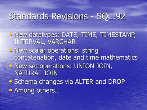 Ppt Sql Standards And Flavors Powerpoint Presentation Free Download